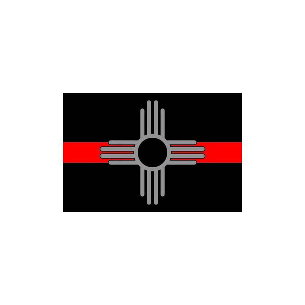 Fire Thin Red Line with Grey Zia Graphic Decal - Ragged Apparel Screen ...